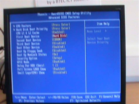 Configuring Bios Ryan S Btec