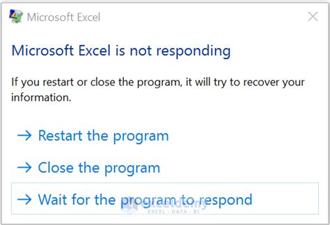 Excel Not Responding When Running Macros Possible Solutions