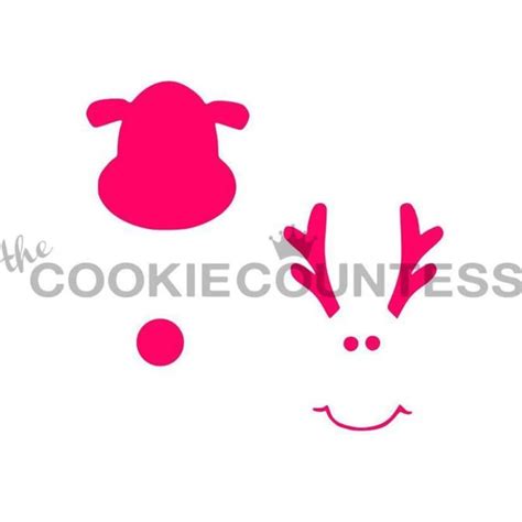 Build A Rudolph Stencil Ultimate Baking And Cake Decorating Supplies