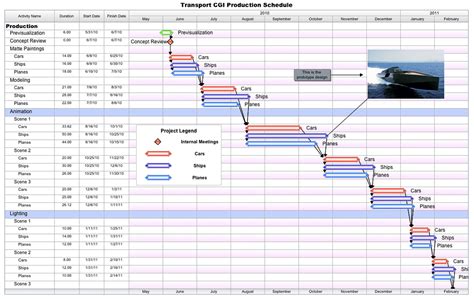 Free Project Management Templates For Film TV Publishing AEC Software