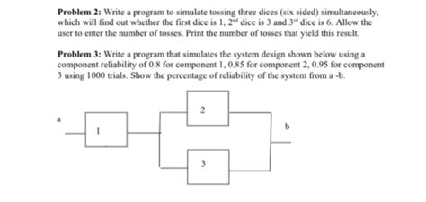 solved problem 2 write a program to simulate tossing three