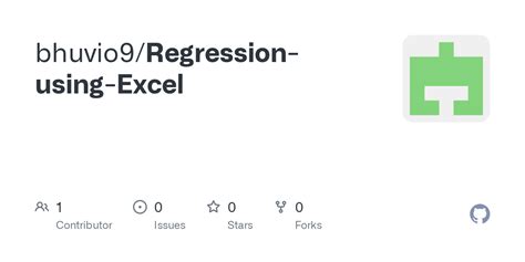 Github Bhuvio9regression Using Excel