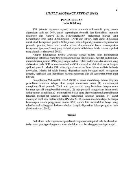 Siti Dianur H Laporan Tbm Simple Sequence Repeat Ssr Simple Sequence Repeat Ssr