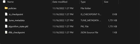 Couldnt See The Checkpoint Files From Ray Rllib 210 · Issue 30401