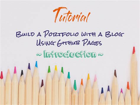 Build A Portfolio With A Blog Using Github Pages Simon Dosda