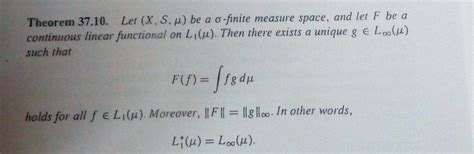 Solved Theorem 37 10 Let X S U Be A O Finite Measure