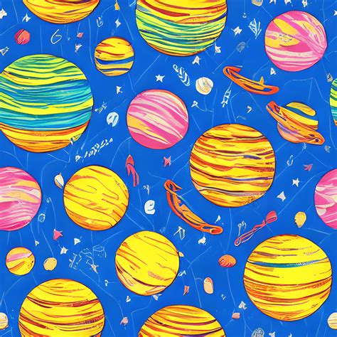 Planet Pop Seamless Pattern · Creative Fabrica