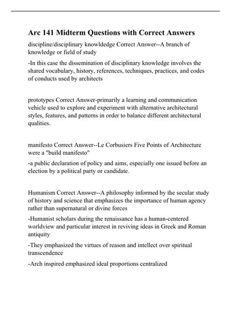 Arc Midterm Questions With Correct Answer ARC Stuvia US