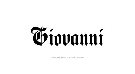 Giovanni Name Tattoo Designs