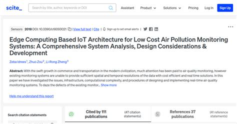 Edge Computing Based Iot Architecture For Low Cost Air Pollution