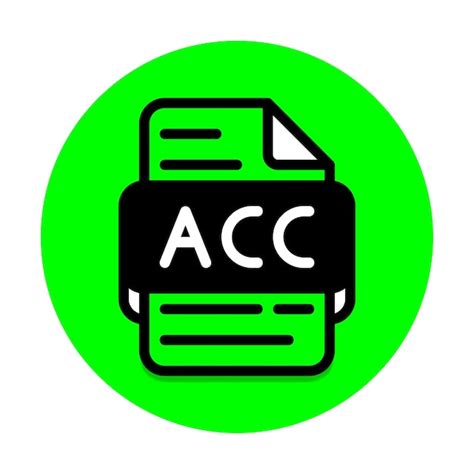 Premium Vector Acc Document File Type Icon Files And Extension Format