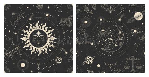 Planets Moon Alchemy Stock Illustrations 1015 Planets Moon Alchemy