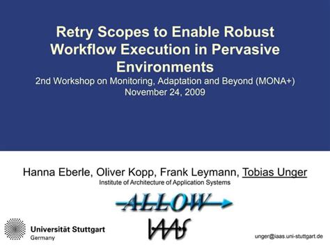 Retry Scopes To Enable Robust Workflow Execution In Pervasive