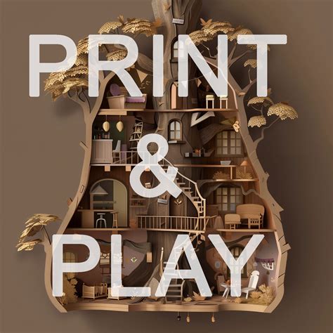 Treehouse Printable Paper Doll House From Famous Fairy Tales And Movies Etsy