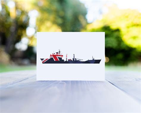 Wave Class Blue Ensign Greeting Card Gillian Jones Designs