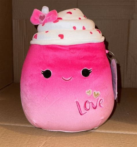 Squishmallow 8 Cinnamon Pink Frappe Plush For Valentines Day New