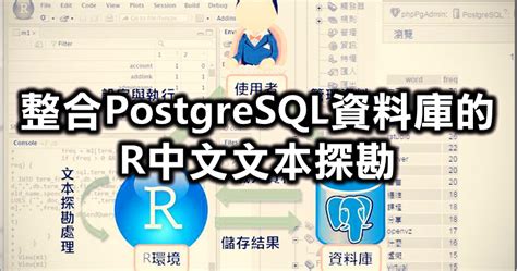 整合postgresql資料庫的r中文文本探勘 Chinese Text Mining With R And Postgresql 整合postgresql資料庫的r中文文本探勘 Chinese Text Mining With R And Postgresql