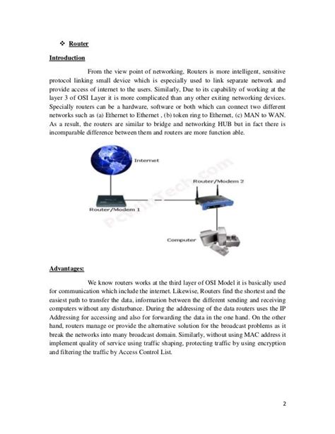 Networking Devices And Its Advantages And Disadvantages
