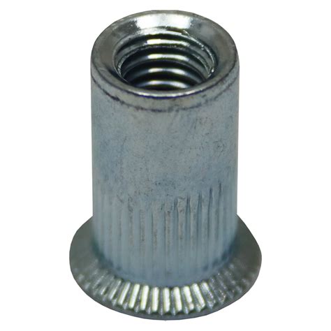 Rivet Nut Countersunk Z P 6mm Csk Thin Head Rivnut Ribbed Fowkes Bros