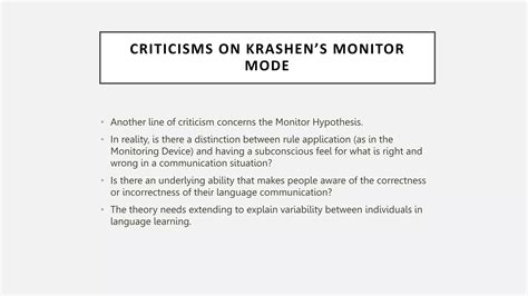Krashens Monitor Modelpptx