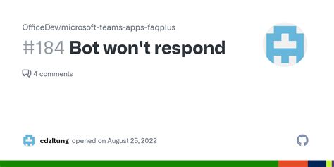 Bot Wont Respond · Issue 184 · Officedevmicrosoft Teams Apps Faqplus