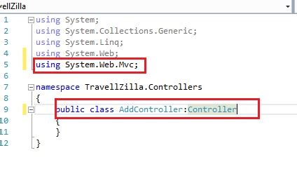 How To Add Controller In MVC