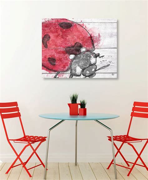 Creative Gallery Ladybug Splash Watercolor 24 X 36 Canvas Wall Art Print Macys
