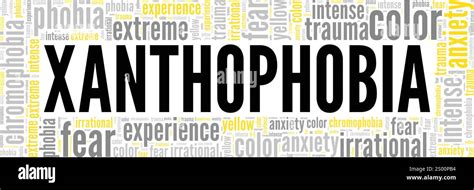Xanthophobia Fear Of The Color Yellow Word Cloud Conceptual Design
