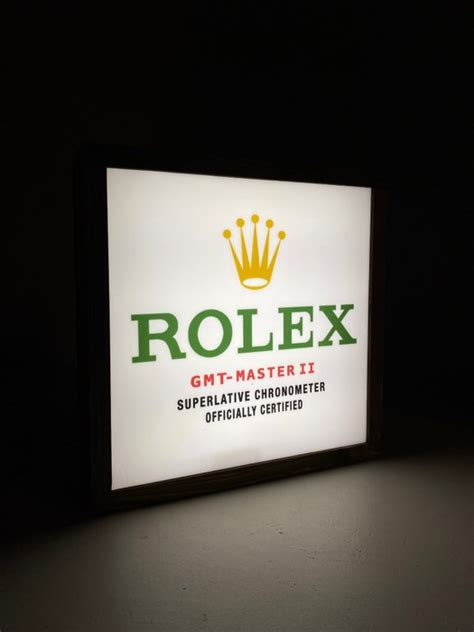 Rolex Lighted Sign 1 Wood Plexiglass Catawiki