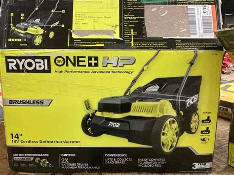 Ryobi 18v One And Hp Brushless 14” Cordless Dethatcher Aerator 1 Charger