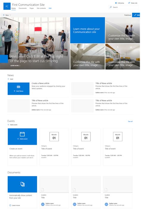 Communication Sites In SharePoint Online Explore Microsoft 365