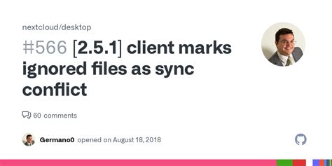 251 Client Marks Ignored Files As Sync Conflict · Issue 566