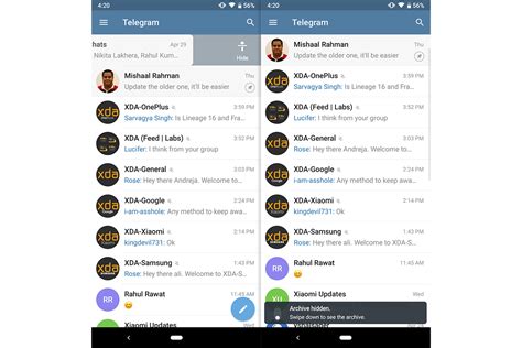 Telegram 56 Adds Archived Chats Quick Bulk Actions And More