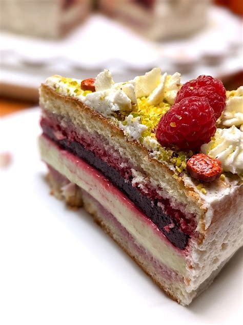 Luscious Raspberry Pistachio Pastry Creamy Cake Solo Dolce