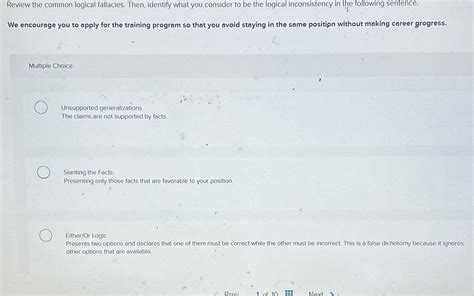 Solved Review The Common Logical Fallacies Then Identify Chegg