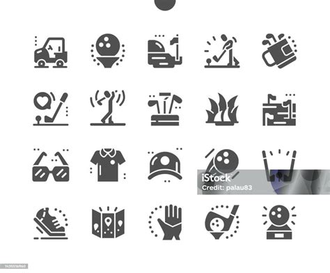 골프 스포츠 게임 골프 선수권 대회 연주를위한 전문 옷 엔터테인먼트 활동 벡터 솔리드 아이콘 간단한 픽토그램 골프에 대한 스톡 벡터 아트 및 기타 이미지 Istock