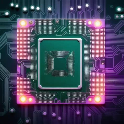 Premium Photo Integrated Microchip Circuit Board For Server Central Computer Processor