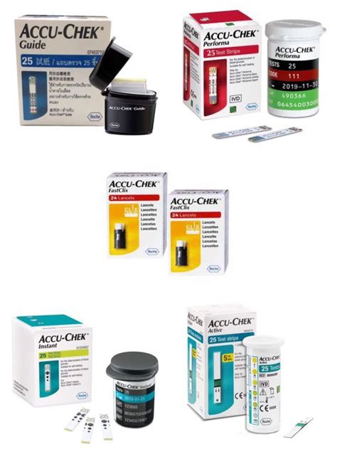 แถบตรวจวัดระดับน้ำตาลในเลือด Accu Chek Th