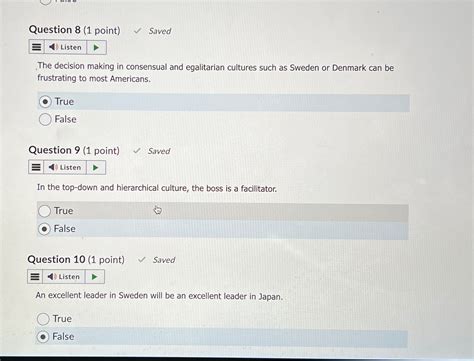 Solved Question 8 1 ﻿point ﻿savedlistenthe Decision