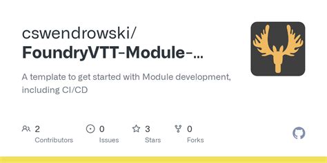 GitHub Cswendrowski FoundryVTT Module Template A Template To Get Started With Module