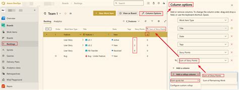 Azure Devops Backlog View Cumulative Story Point Sum Stack Overflow