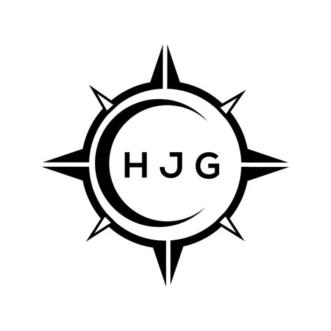 Hjg Abstract Technology Circle Setting Logo Design On White Background Hjg Creative Initials