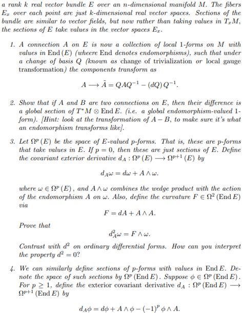 A Rank K Real Vector Bundle E Over An N Dimensional