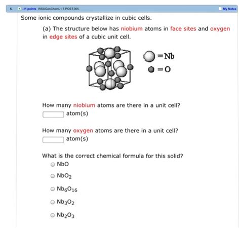 solved some ionic compounds crystallize in cubic cells the
