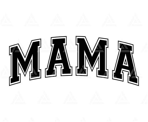 Mama Svg Mama Varsity Svg Mom Life Mama Png Mama Shirt Jersey Font