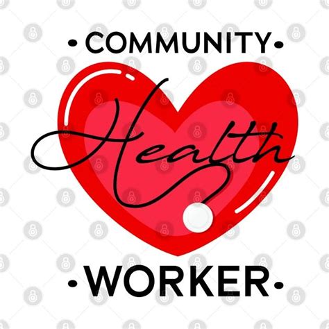 A Red Heart With The Words Community Health Worker