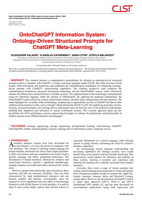 Pdf Ontochatgpt Information System Ontology Driven Structured