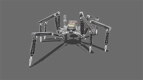 3d Model Spider Bot V2 Rigged And Animated Vr Ar Low Poly Cgtrader