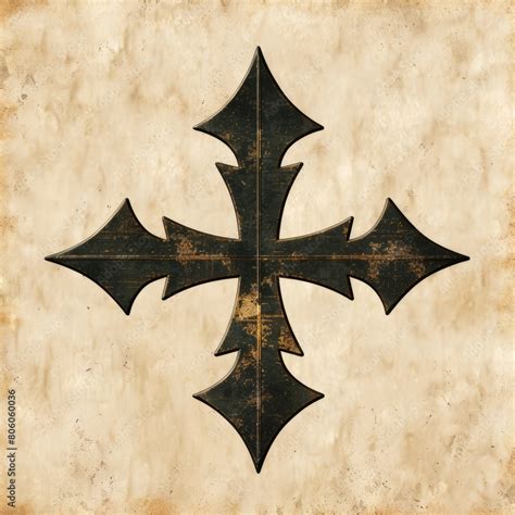Ancient Crusader Cross Symbol Iconic Design Illustration Of Jerusalem