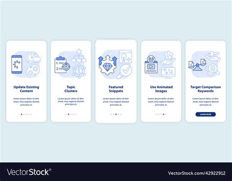 Advanced Seo Techniques Light Blue Onboarding Vector Image